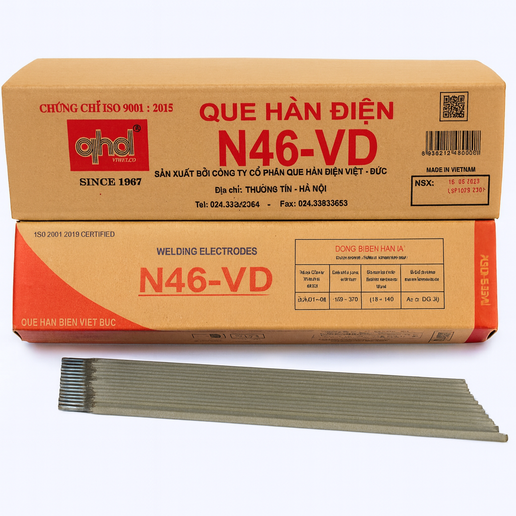 Que hàn N46 – VD Việt Đức | Que hàn E6013 chất lượng cao, sản xuất tại Việt Nam